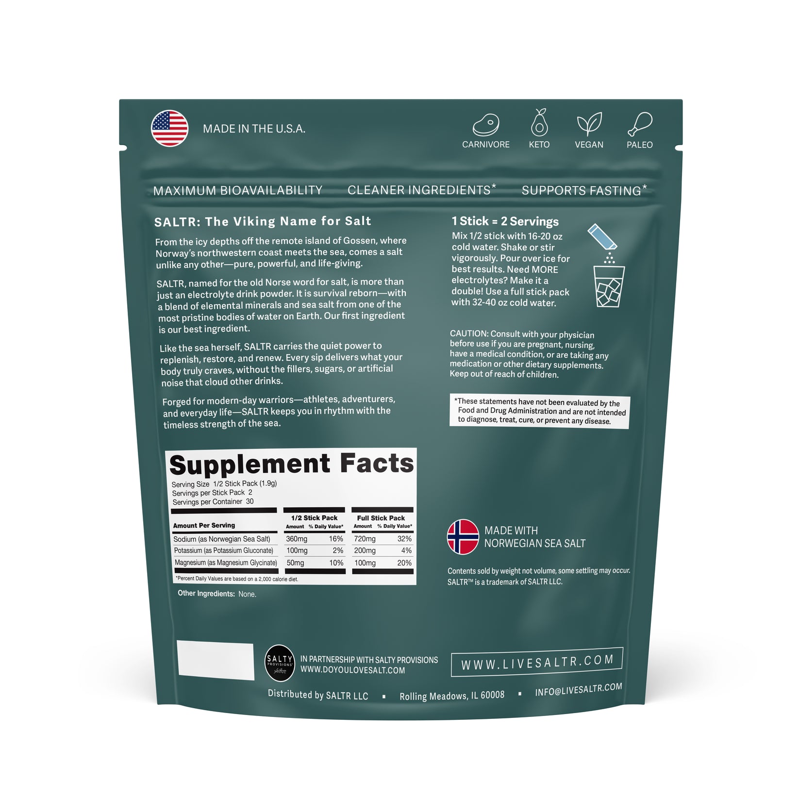 Unflavored Electrolyte Packets (Neutral) – LIVESALTR