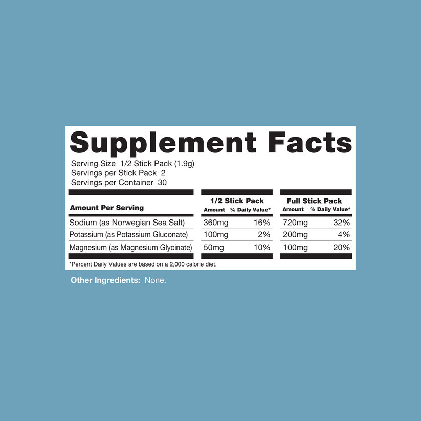 Unflavored Electrolyte Packets (Neutral) – LIVESALTR